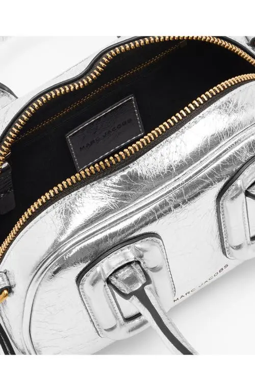 Marc Jacobs The Babe Mini Metallic Leather Top Handle Bag - Silver
