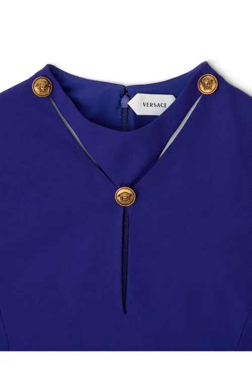 Versace Wool Grain De Poudre Minidress
