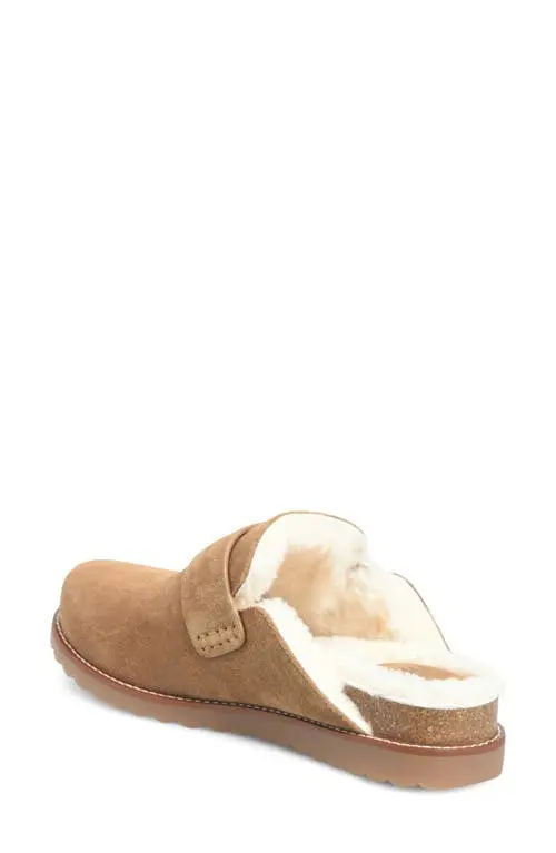 SOFFT Angela Leather Clog With Genuine Shearling Trim