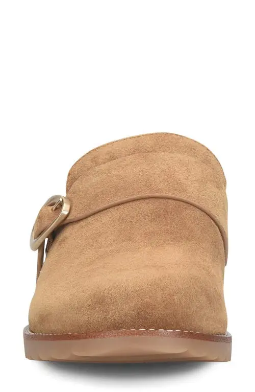 SOFFT Angela Leather Clog With Genuine Shearling Trim