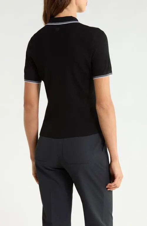 G/fore Elevated Short Sleeve Sweater Polo - Onyx