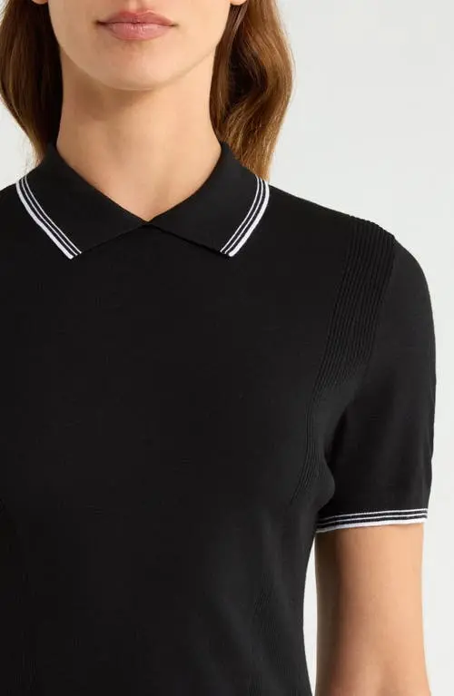 G/fore Elevated Short Sleeve Sweater Polo - Onyx