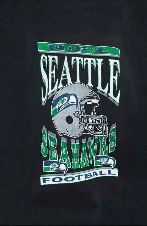 Junk Food Seattle Seahawks Helmet Graphic Crewneck Sweatshirt