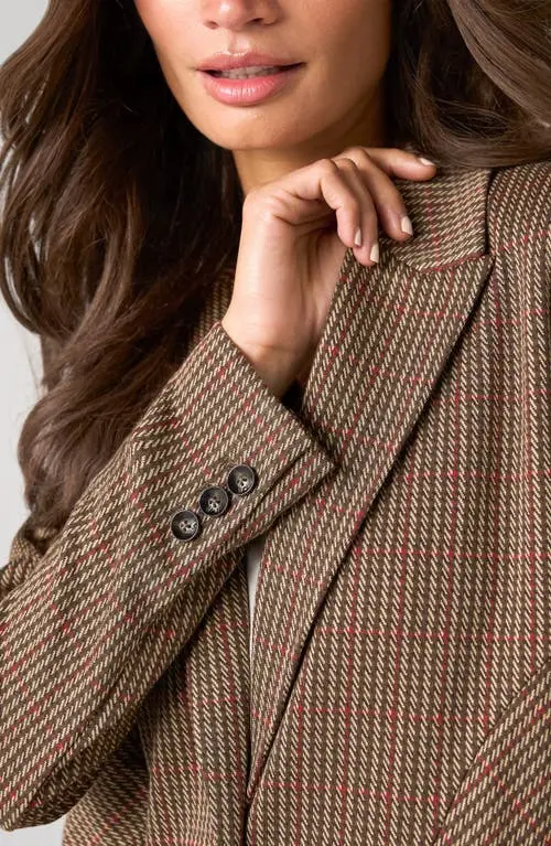 LIVERPOOL Plaid Cutaway Blazer