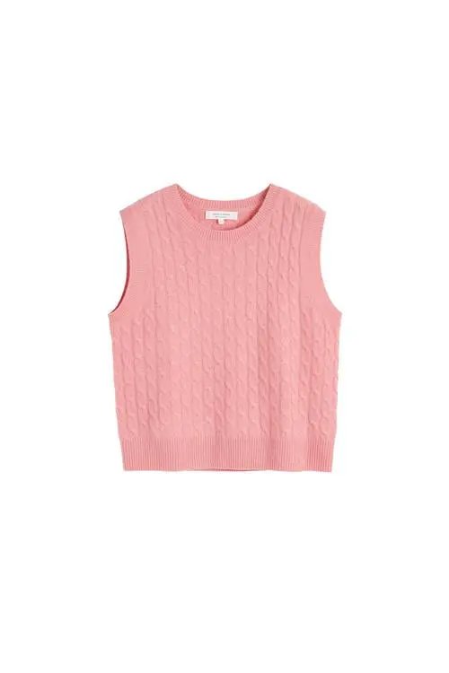 Chinti & Parker Pure Cashmere Cabled Tank