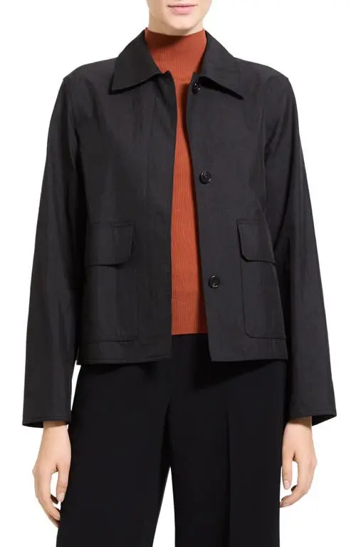 Theory Boxy Patch Pocket Jacket - Black