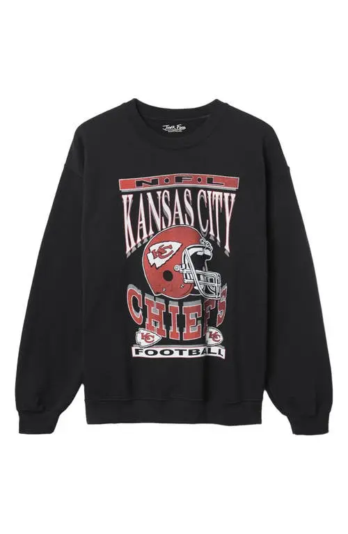 Junk Food Kansas City Chiefs Cotton Blend Crewneck Sweatshirt - Black