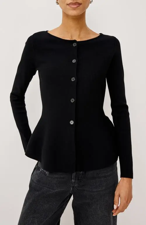 Rails Diane Peplum Cardigan - Black