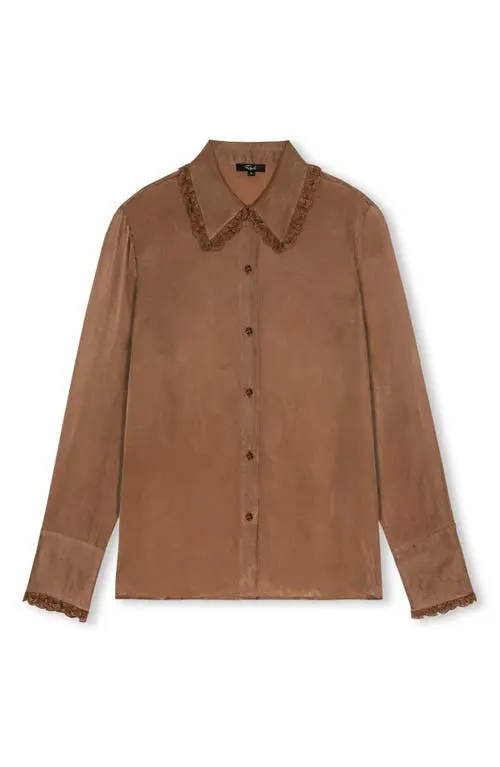 Rails Beatrix Lace Trim Long Sleeve Shirt