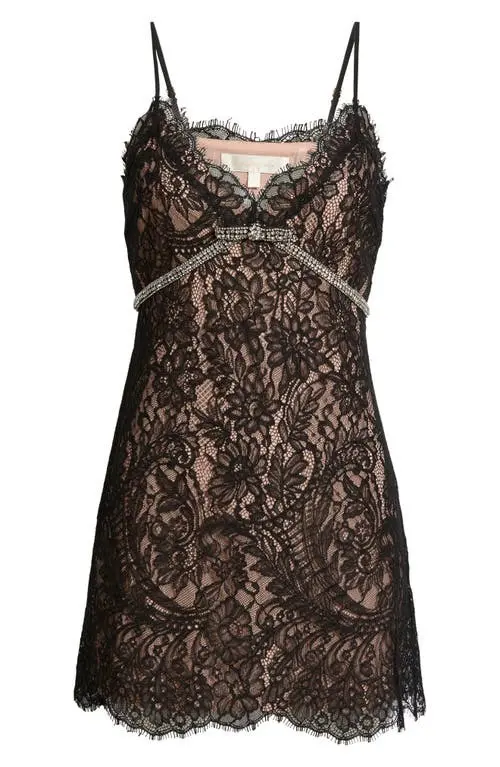 LoveShackFancy Eviara Lace Sleeveless Minidress