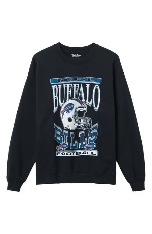 Junk Food Buffalo Bills Cotton Blend Crewneck Sweatshirt - Black