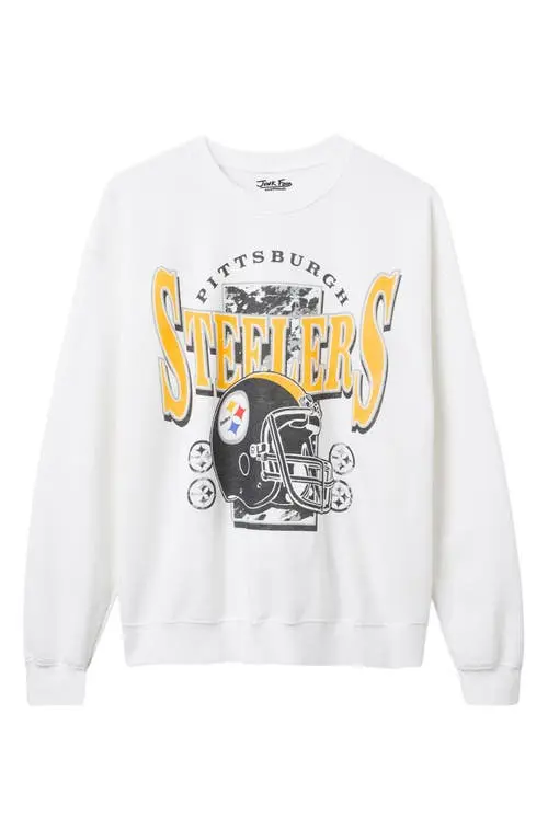 Junk Food Pittsburgh Steelers Conversion Graphic Sweatshirt - White