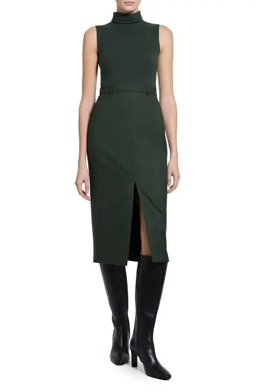 Theory Belted Sleeveless Sheath Dress