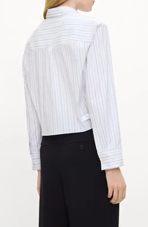 Theory Side Tab Crop Button-up Shirt