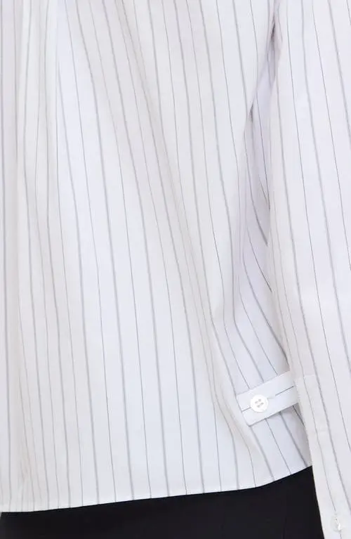 Theory Side Tab Crop Button-up Shirt