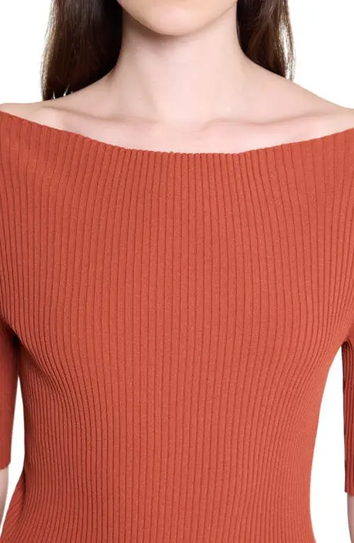 Theory Rib Boatneck Top