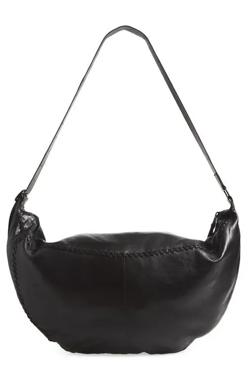 ALLSAINTS Slouch Whipstitched Leather Shoulder Bag