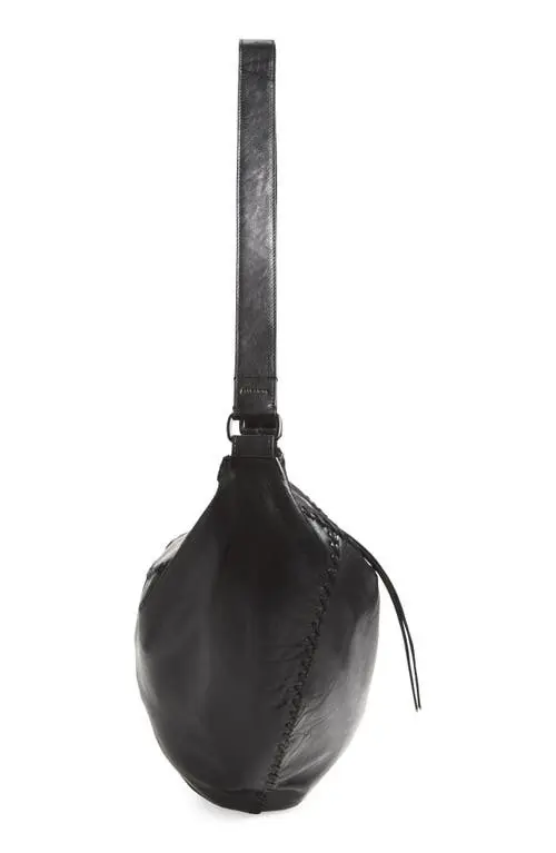 ALLSAINTS Slouch Whipstitched Leather Shoulder Bag