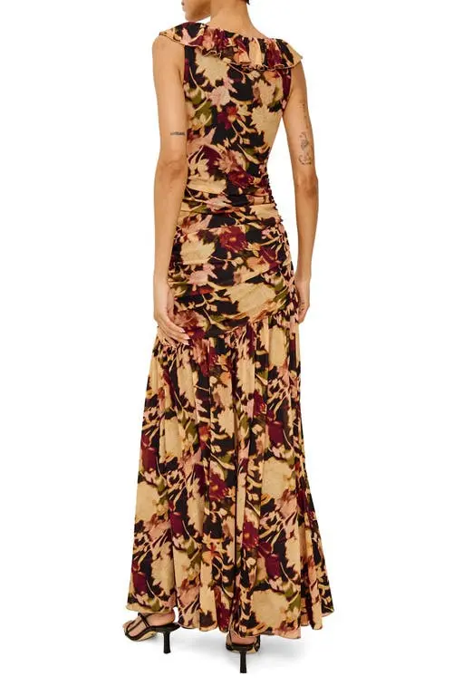 Rails Veda Ruffle V-neck Maxi Dress