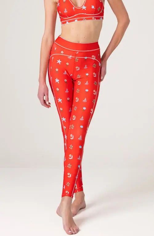 JESSIE ZHAO NEW YORK Tides High-waisted Leggings - Red