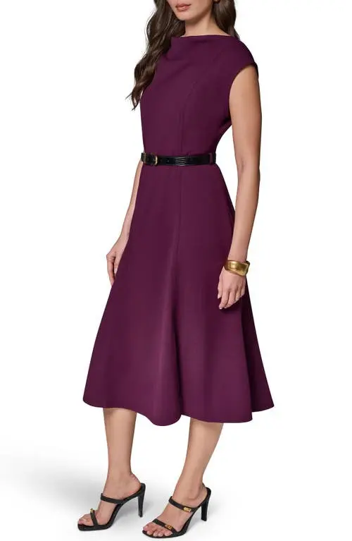 Donna Karan New York Cap Sleeve A-line Dress