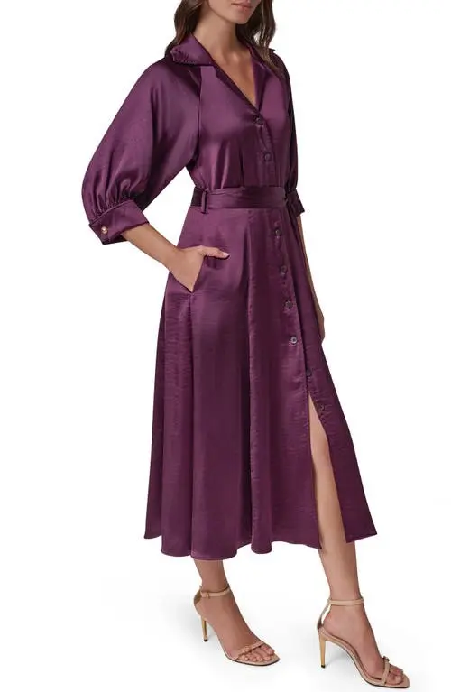 Donna Karan New York Satin Midi Shirtdress