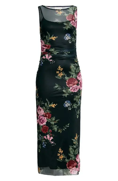 REFORMATION Benson Floral Mesh Dress - Gala