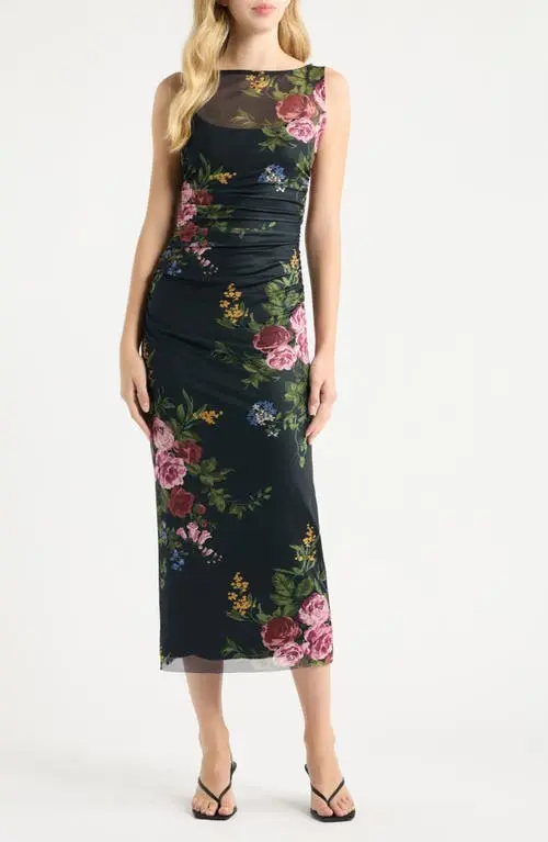 REFORMATION Benson Floral Mesh Dress - Gala