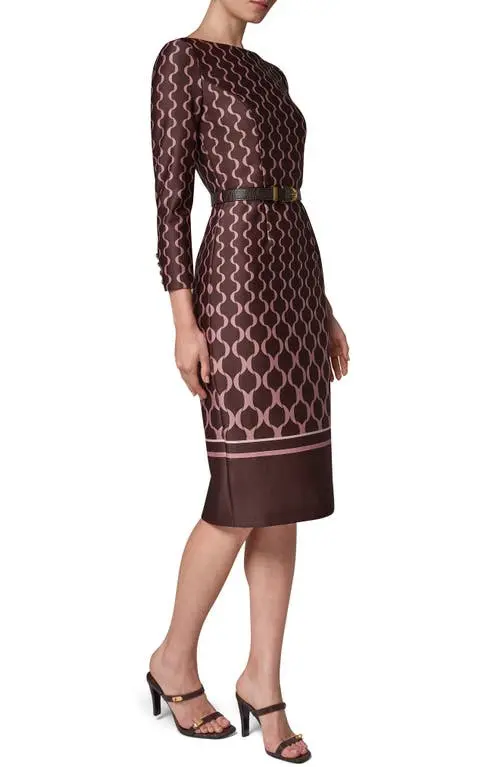 Donna Karan New York Chain Link Print Sheath Dress