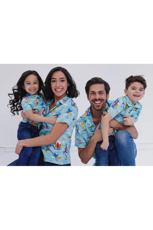 SESAME STREET® Hawaiian Short Sleeve Button-down Shirt