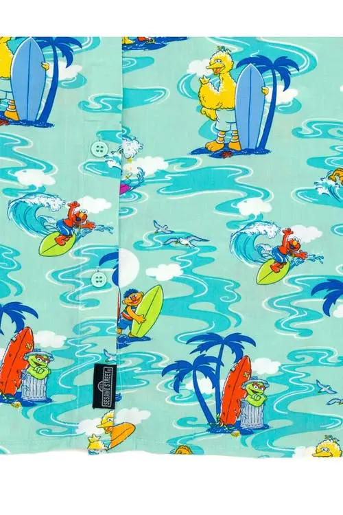 SESAME STREET® Hawaiian Short Sleeve Button-down Shirt