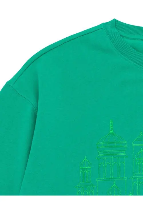 WICKED Fleece Crewneck Pullover - Emerald Green
