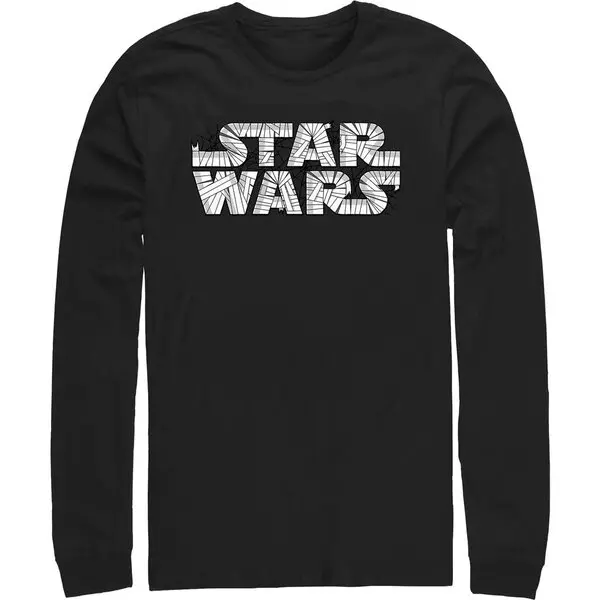 STAR WARS: EMPIRE STRIKES BACK Star Wars Empire Strikes Back Halloween Mummy Logo Long Sleeve Shirt - Black