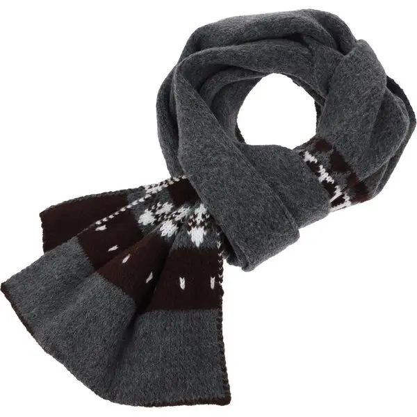 Rebecca Minkoff Knit Ikat Scarf - Grey