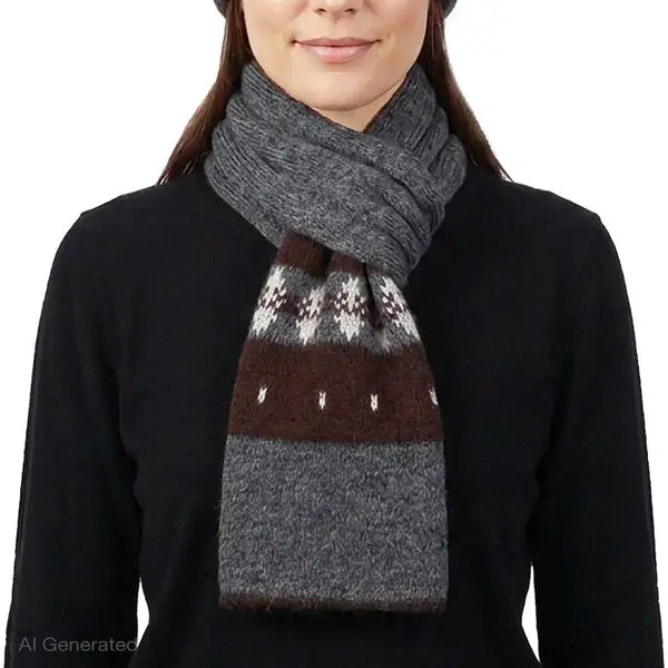 Rebecca Minkoff Knit Ikat Scarf - Grey
