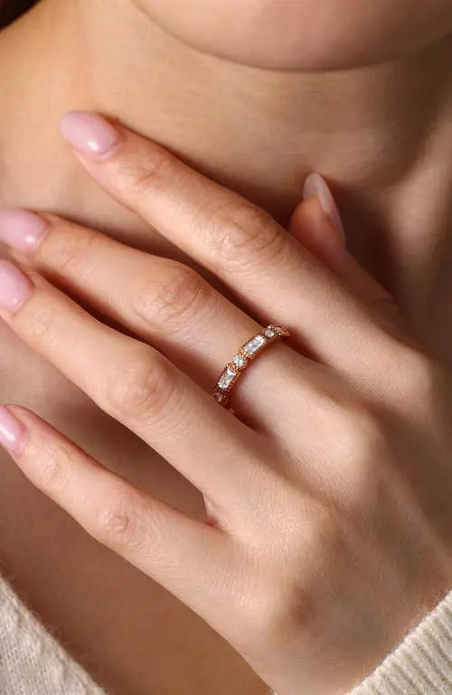 MINT & LILY Round & Baguette Vintage Ring