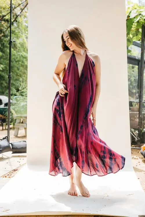 SUN CHILD Classic Silk Dress