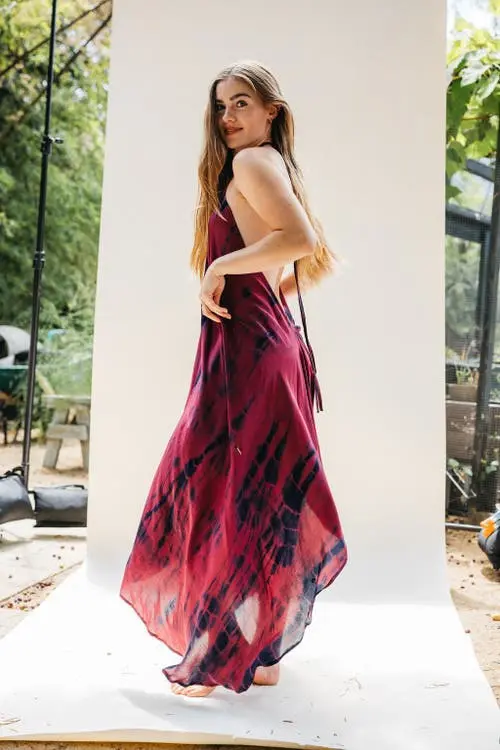 SUN CHILD Classic Silk Dress