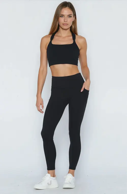 SWEAT & MILK The Daily Support Pocket Postpartum Legging - Noir