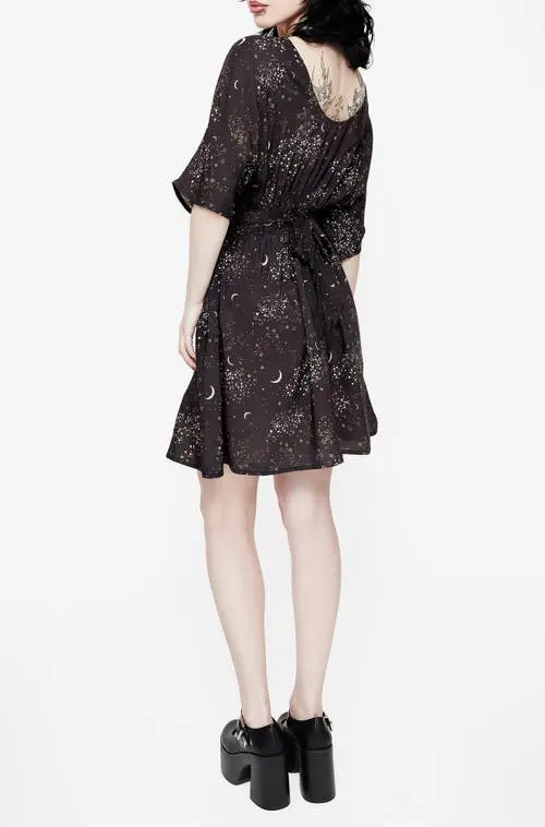 DISTURBIA Peaseblossom Celestial Tie Mini Dress