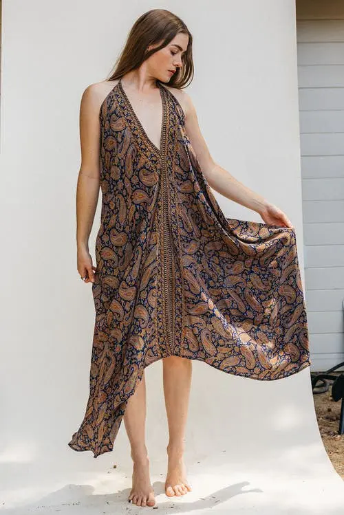 SUN CHILD Classic Silk Dress