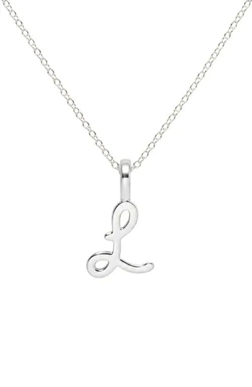 MADE BY MARY Script Initial Charm Necklace - Silver - L