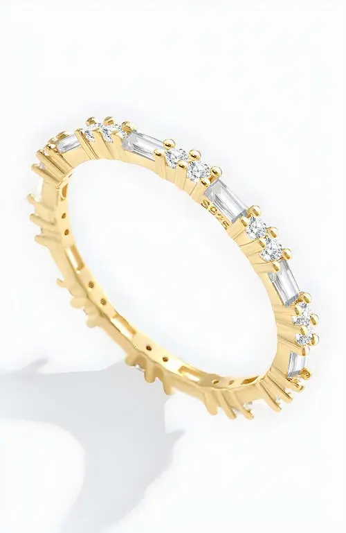 MINT & LILY Baguette Gemstone Stacking Ring - Gold