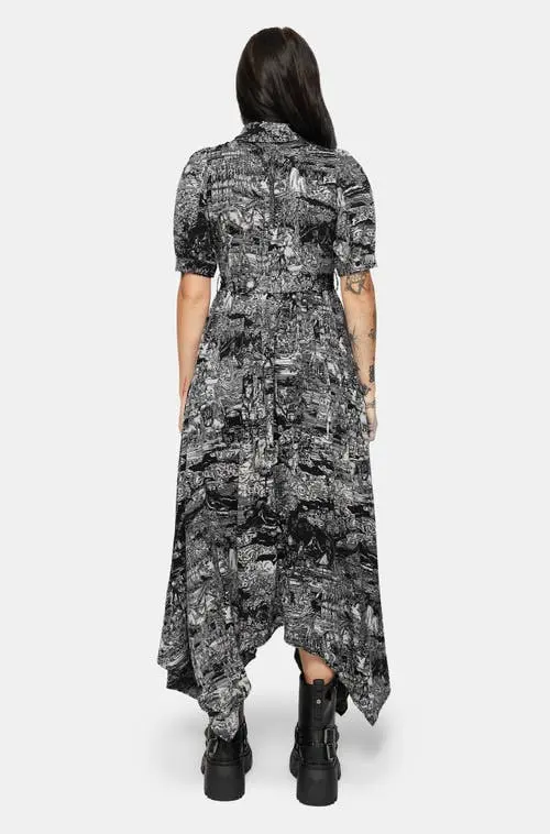 DISTURBIA Nara Boudicca Printed Shirt Dress