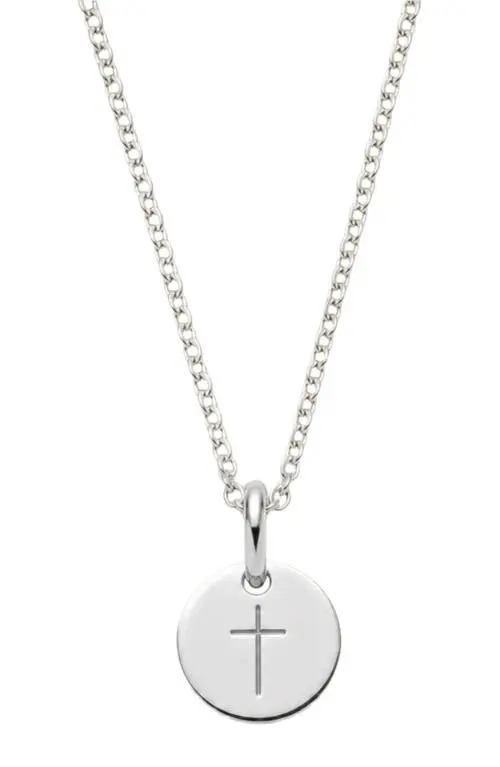 MADE BY MARY Cross Disc Necklace - Silver
