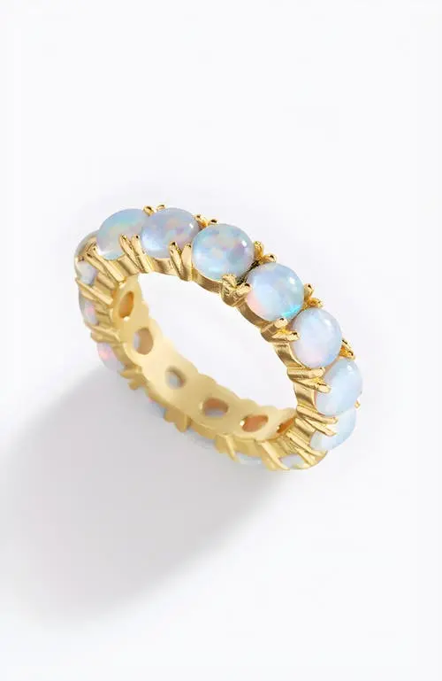 MINT & LILY Blue Opal Eternity Ring