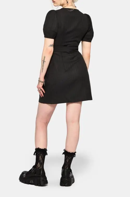 DISTURBIA Meliora Wrap Embroidered Mini Dress