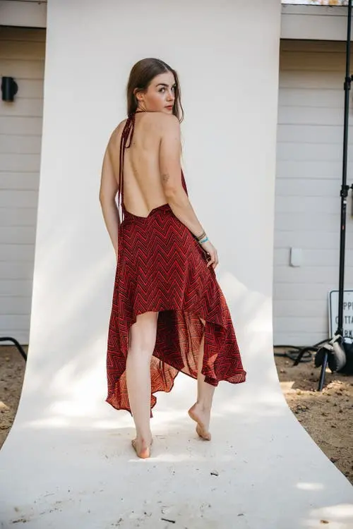 SUN CHILD Classic Silk Dress Solstice
