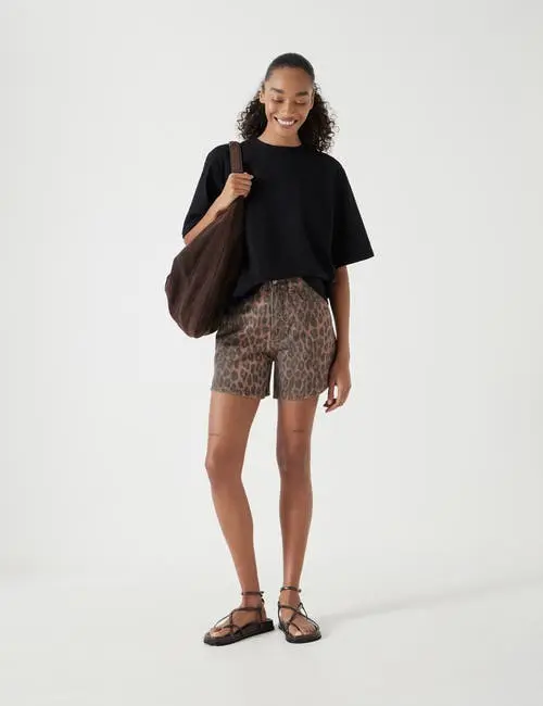 HUSH Printed Essential Denim Shorts