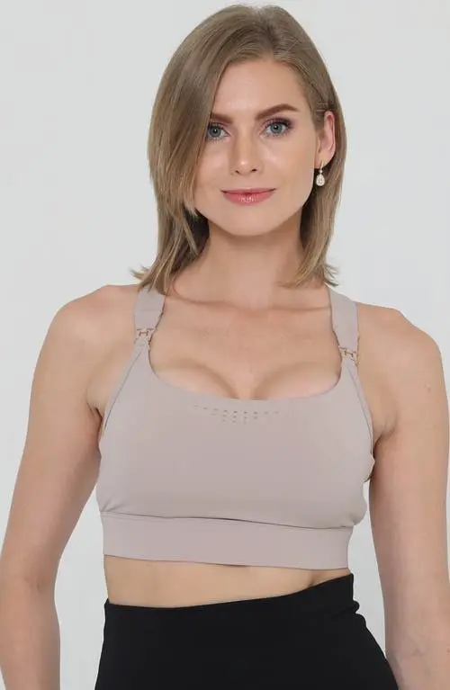 SWEAT & MILK Venice 5 Ultimate Support Full Coverage Nursing And Pumping Sports Bra - Chai